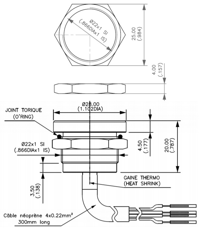 Bouton piezo Inox